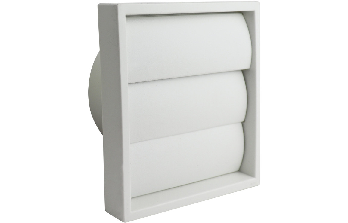 Manrose 150mm Gravity Shutter Grille - White - Kensi Hope Interiors Ltd