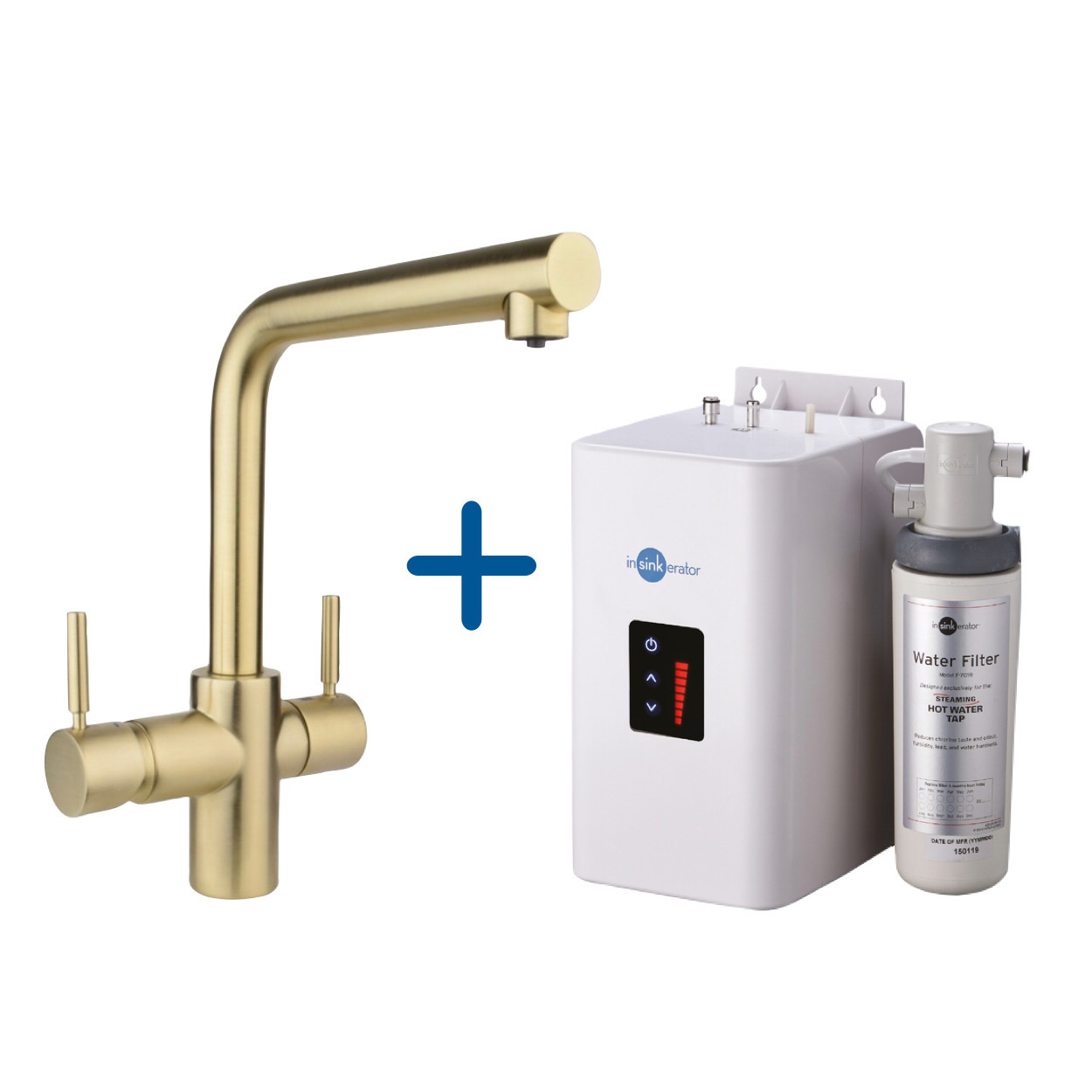 InSinkErator 3N1 L Shape Tap Neo Tank & Filter Pack - Gold - Kensi Hope ...