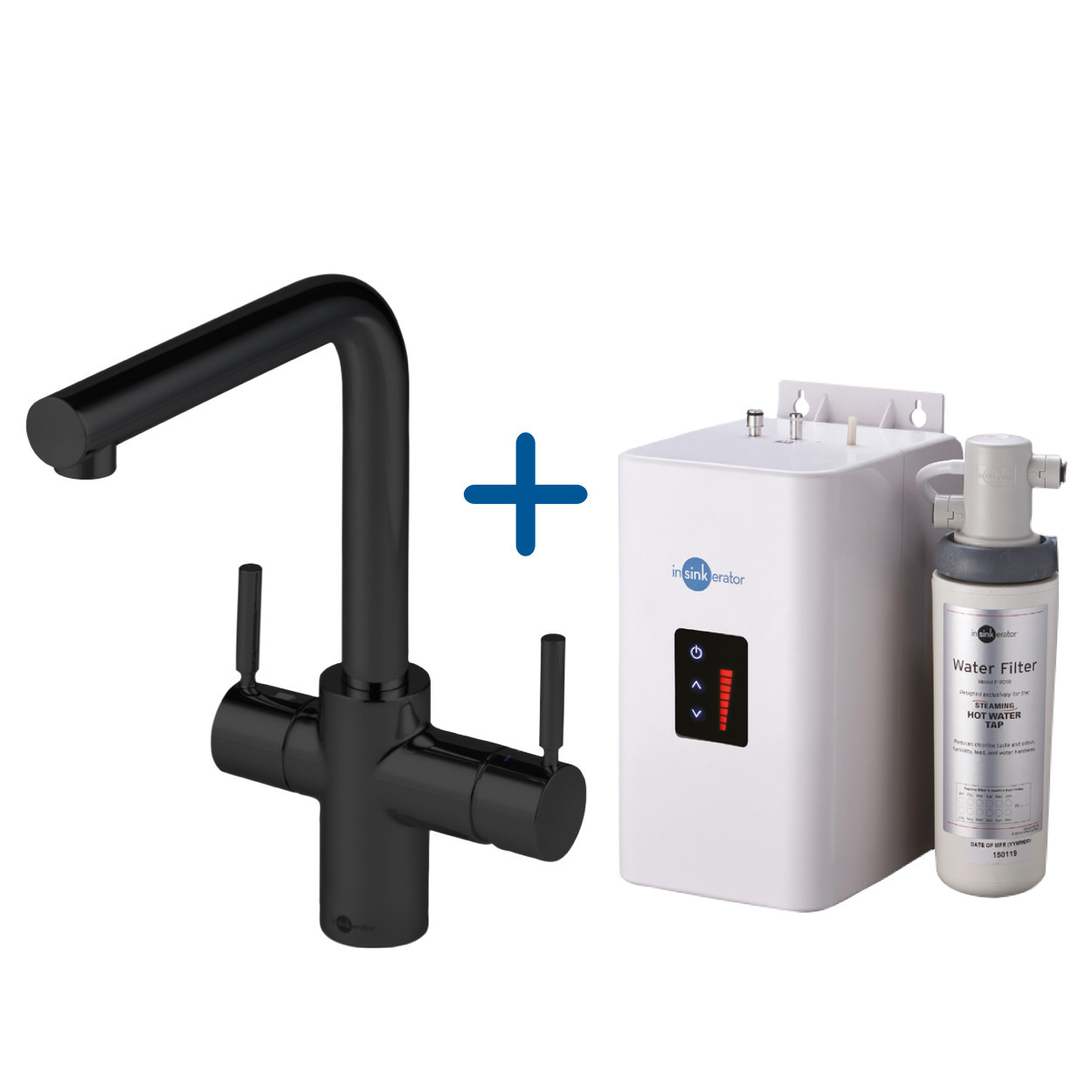 InSinkErator 3N1 L Shape Tap Neo Tank & Filter Pack - Velvet Black ...