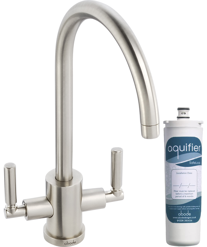 Abode Atlas Monobloc Aquifier Mixer Tap - Brushed Nickel - Kensi Hope ...