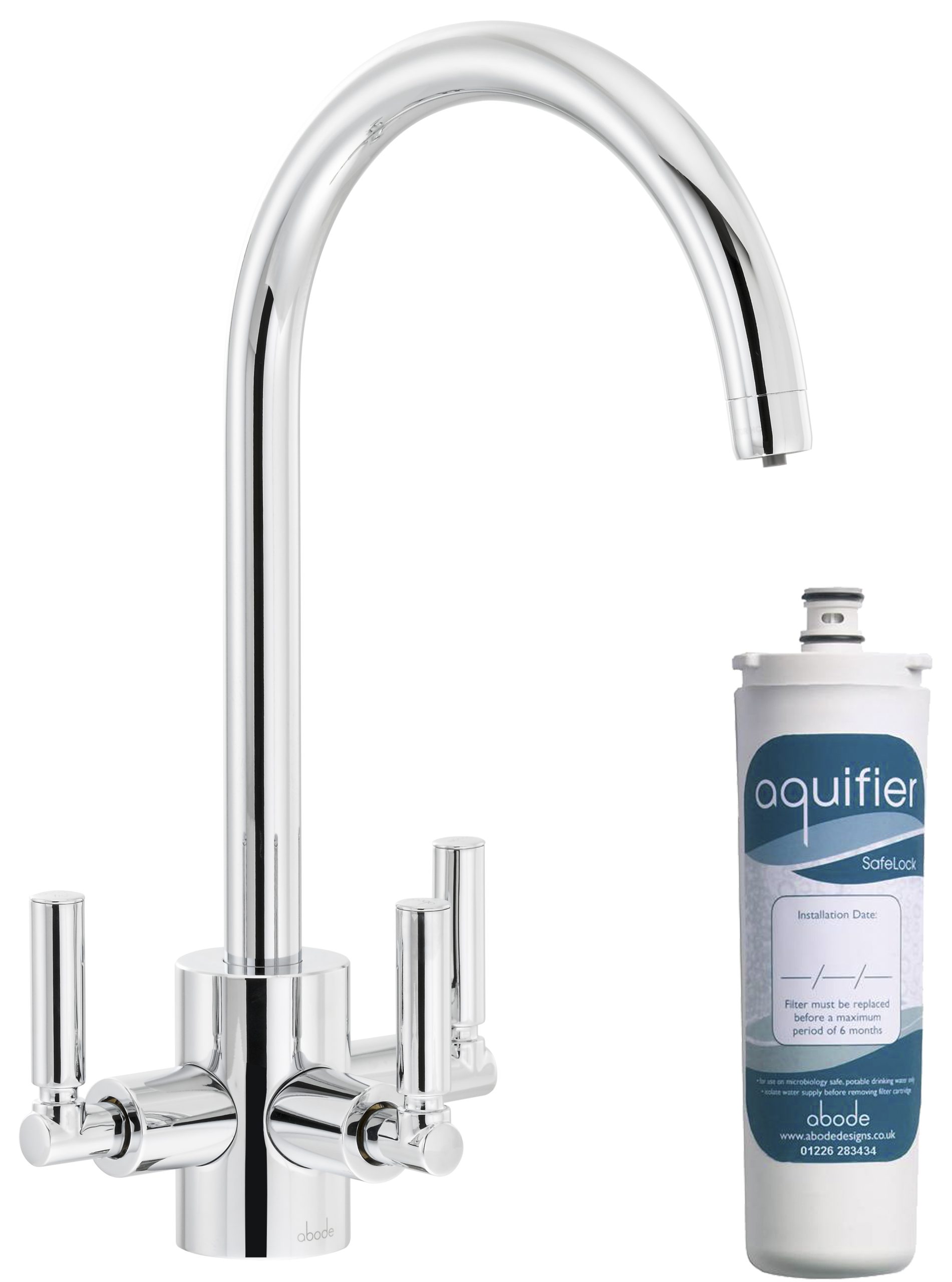 Abode Orcus 3 Way Aquifier Mixer Tap - Chrome - Kensi Hope Interiors Ltd