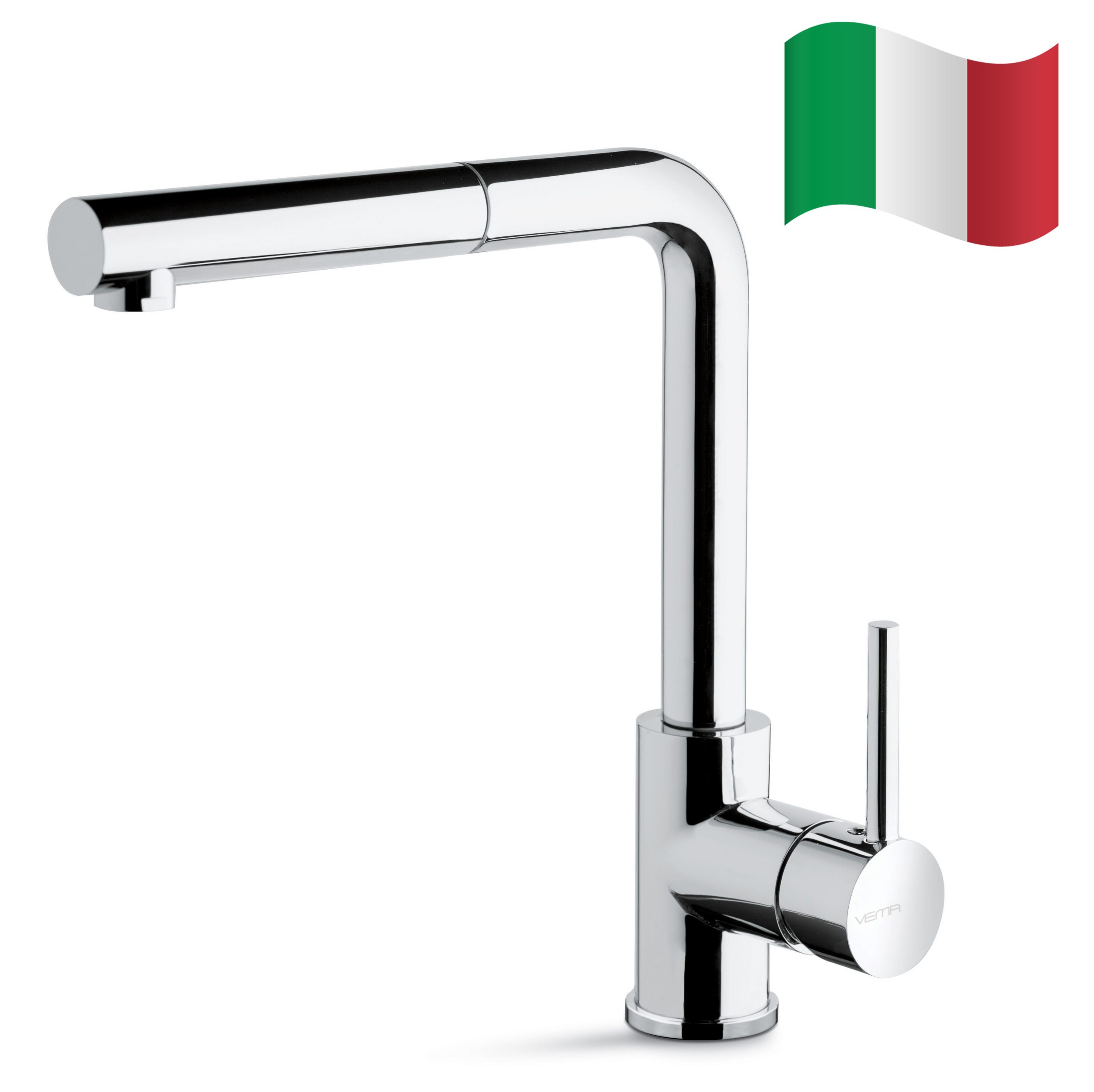 Prima+ Riace Single Lever L-Shaped Mixer Tap w/Pull Out - Chrome ...