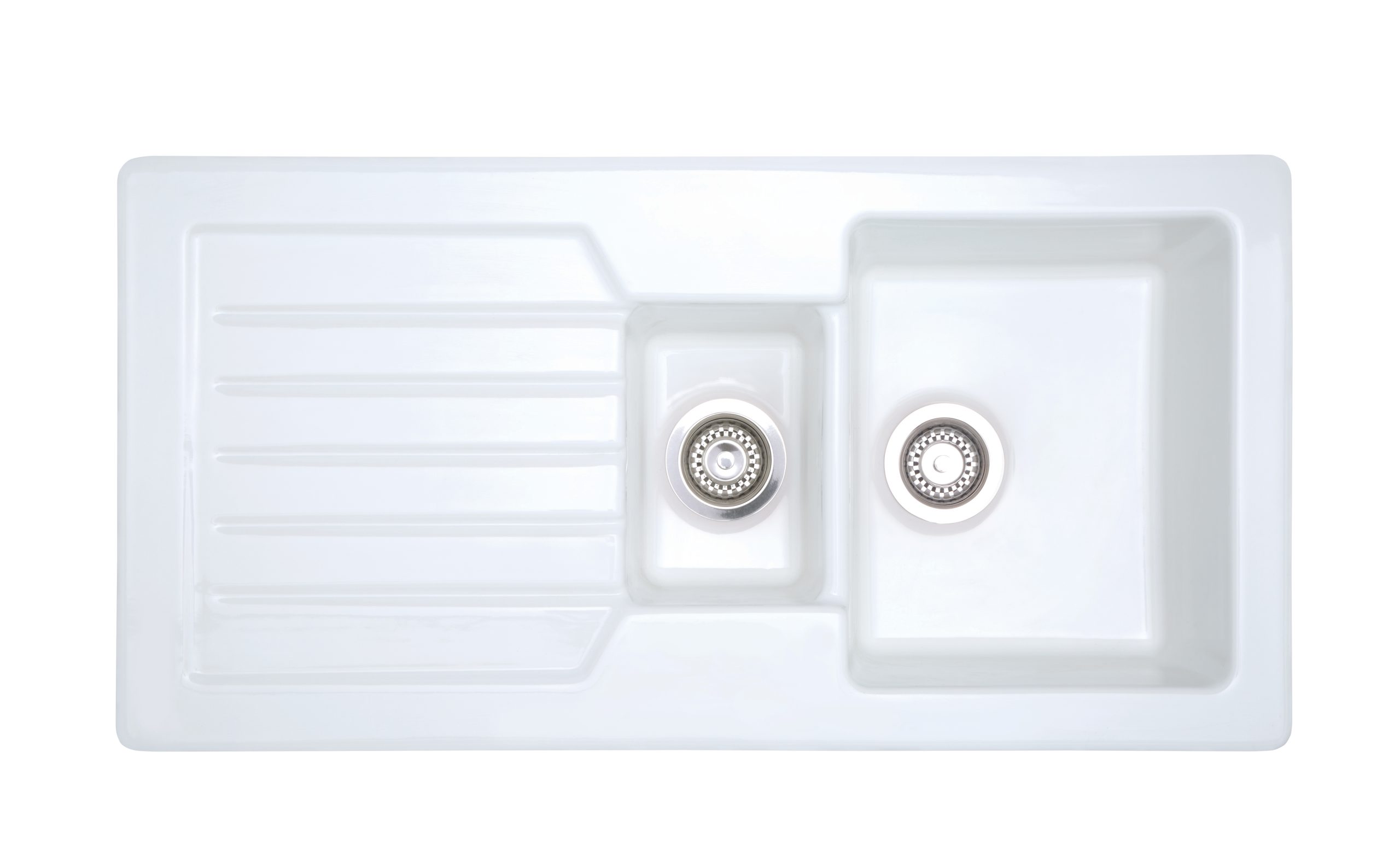Prima 1.5B 1D Reversible Inset Ceramic Sink - White - Kensi Hope ...