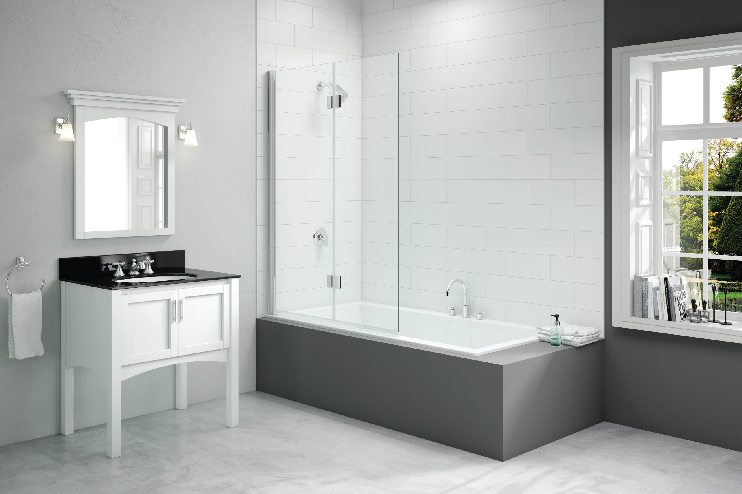 Merlyn 900x1500mm 2-Panel Hinged Bath Screen - Right Hand - Kensi Hope ...