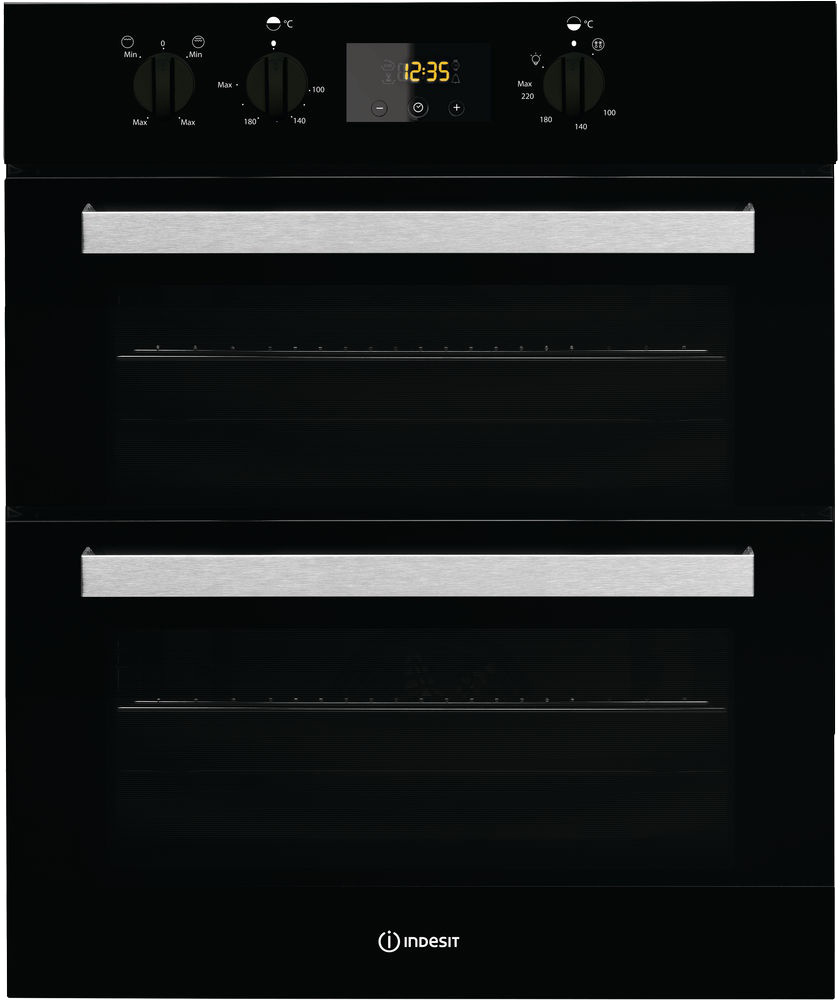 Indesit IDU 6340 BL B/U Double Electric Oven - Black - Kensi Hope ...