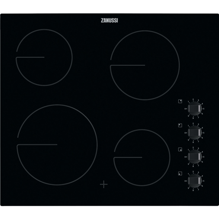 Zanussi ZHRN640K 60cm Ceramic Hob – Black - Kensi Hope Interiors Ltd